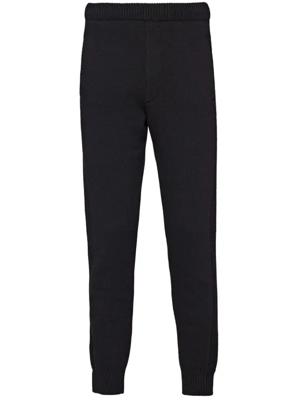Prada Fine-knit Cashmere Track Pants - Black