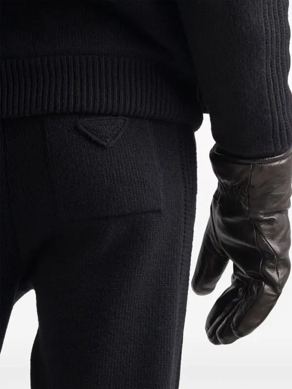 Prada Fine-knit Cashmere Track Pants - Black