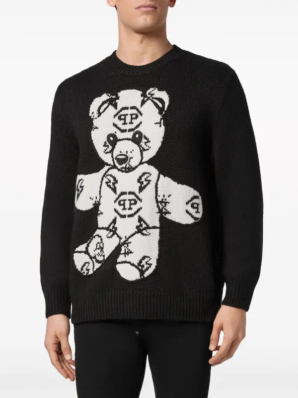 Philipp Plein Teddy Bear Jacquard Jumper