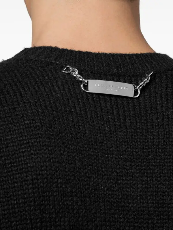Philipp Plein Teddy Bear Jacquard Jumper