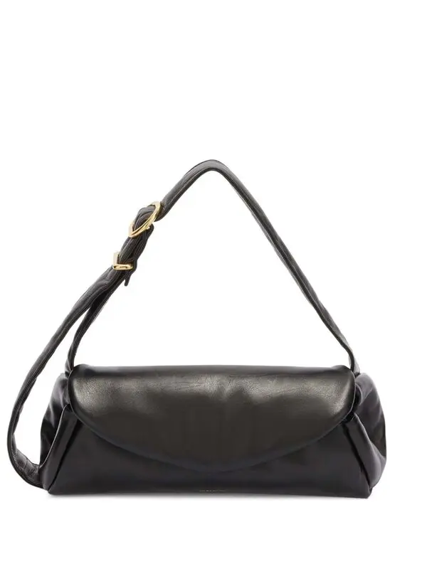 JIL SANDER Small Cannolo Padded Shoulder Bag - Black