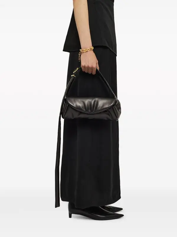 JIL SANDER Small Cannolo Padded Shoulder Bag - Black