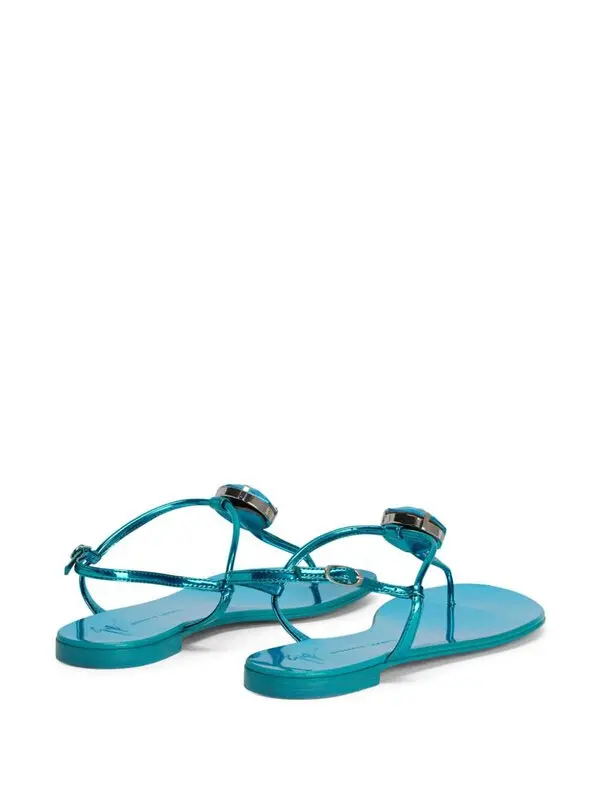 GIUSEPPE ZANOTTI Anthonia Metallic-effect Sandals
