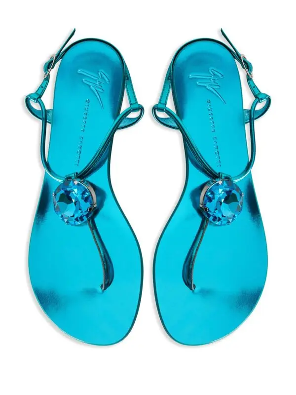 GIUSEPPE ZANOTTI Anthonia Metallic-effect Sandals
