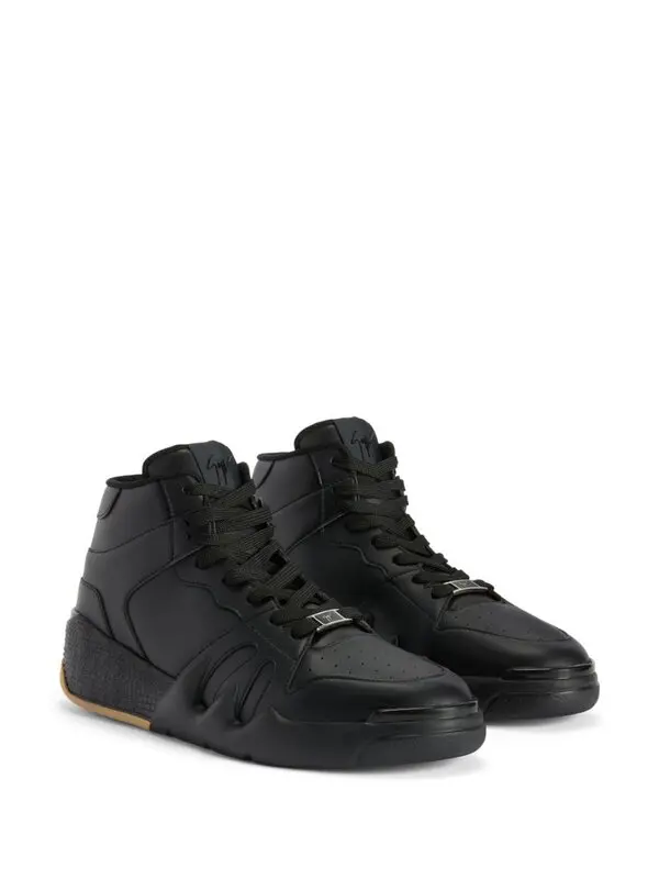 GIUSEPPE ZANOTTI Talon Perforated High-top Sneakers - Black