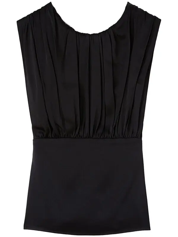 JIL SANDER Ruched Sleeveless Blouse