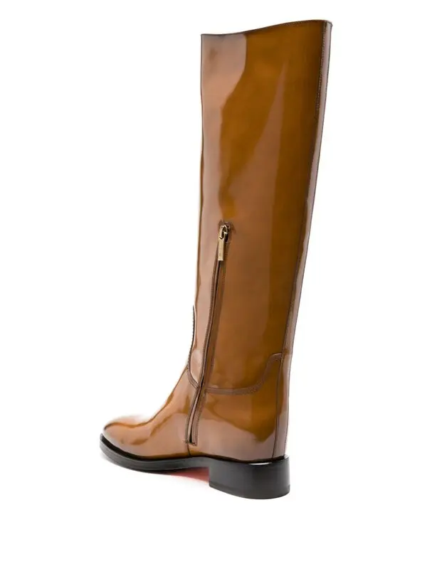 Santoni Patent Leather Knee-high Boots