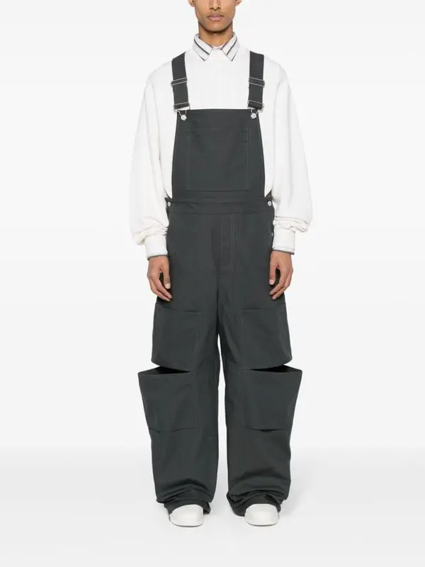 Gucci Logo-appliqué Cotton Dungarees