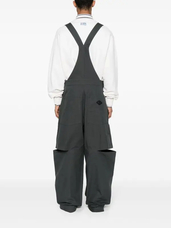 Gucci Logo-appliqué Cotton Dungarees