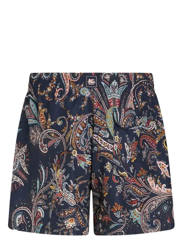 Etro Paisley-print Swim Shorts - Blue