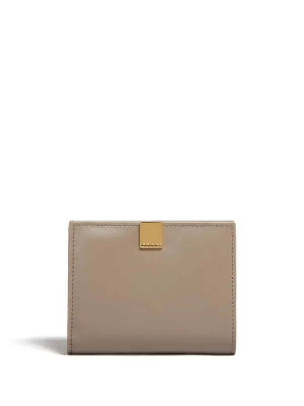 Marni Debossed-logo Tri-fold Wallet - Neutrals