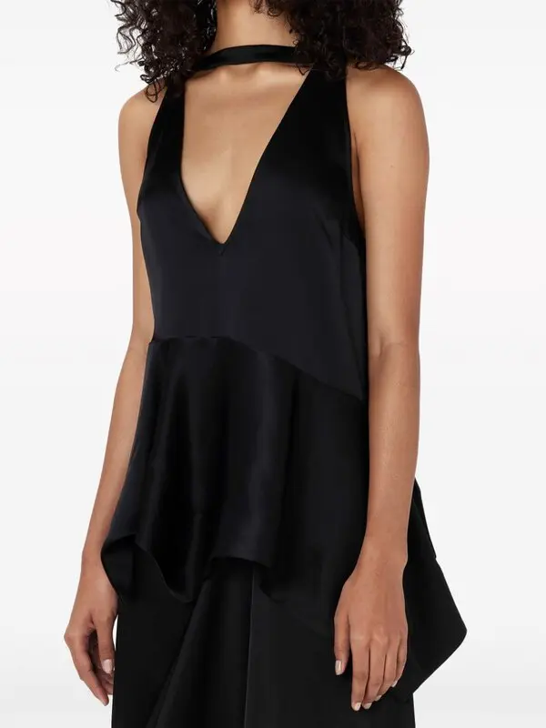 JW Anderson Ruffle-hem Satin Top