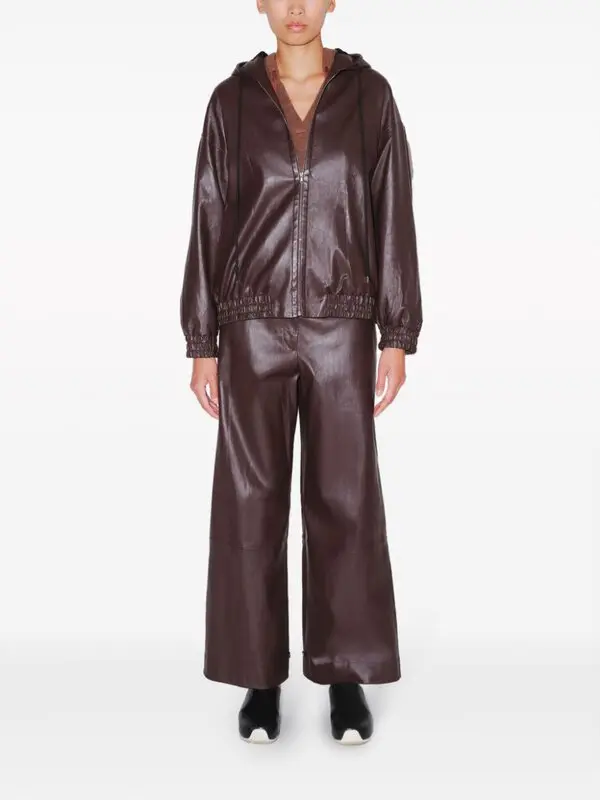 Rosetta Getty Plonge Leather Hooded Jacket