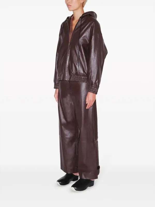 Rosetta Getty Plonge Leather Hooded Jacket