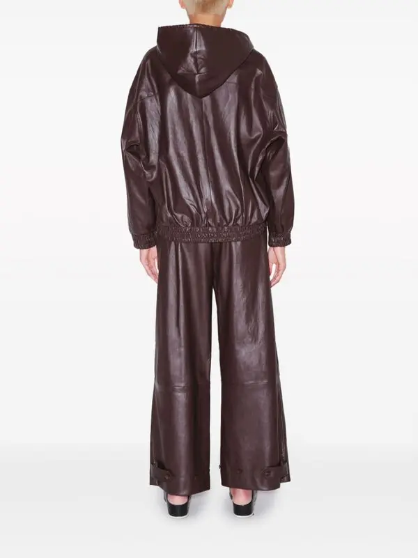 Rosetta Getty Plonge Leather Hooded Jacket