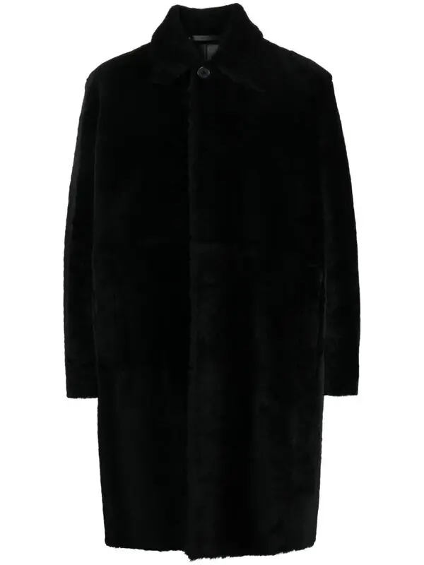 Paul Smith Single-breasted Leather Coat