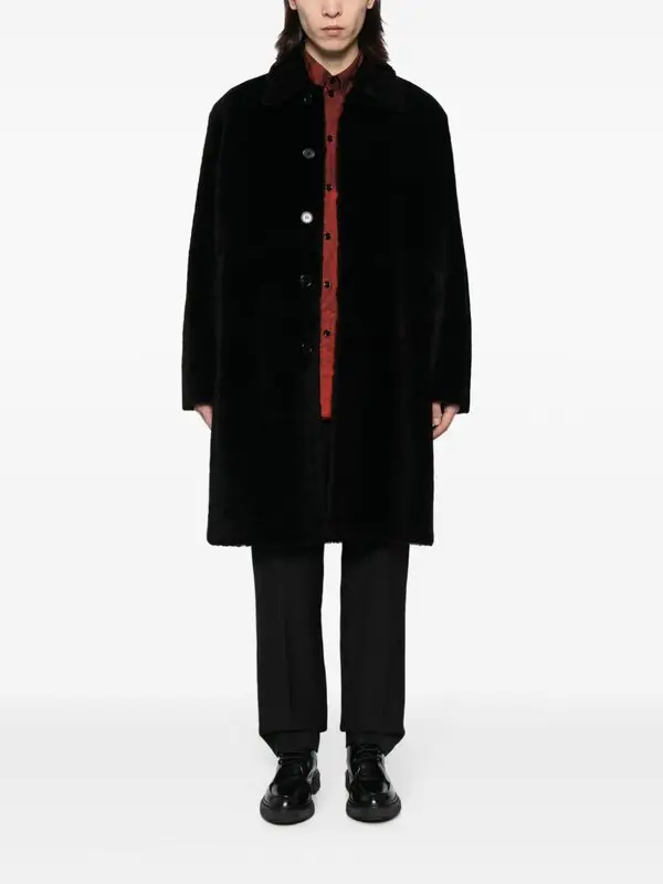 Paul Smith Single-breasted Leather Coat