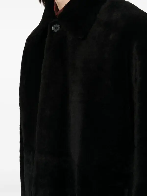 Paul Smith Single-breasted Leather Coat