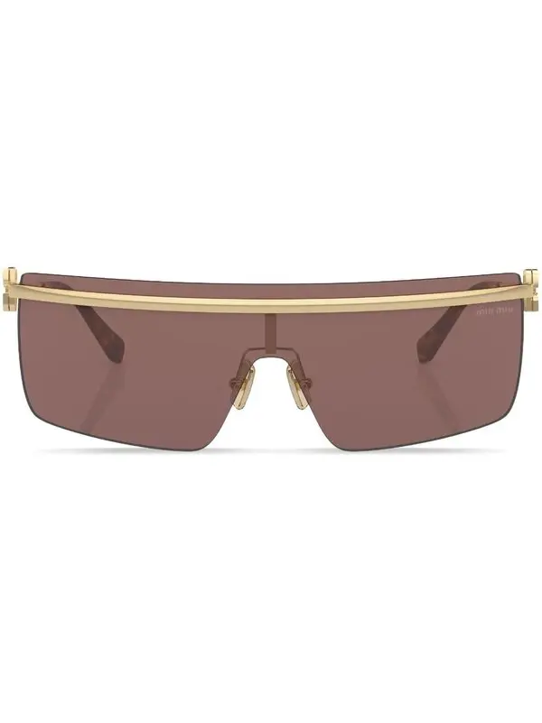 Miu Miu Rimless Tinted Sunglasses - Gold