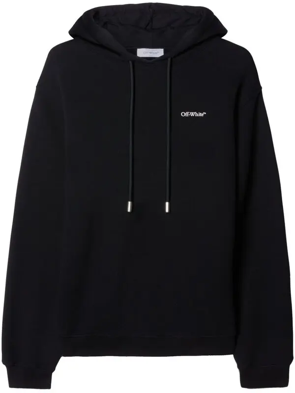 Off-White X-ray Arrows Cotton Hoodie - Black