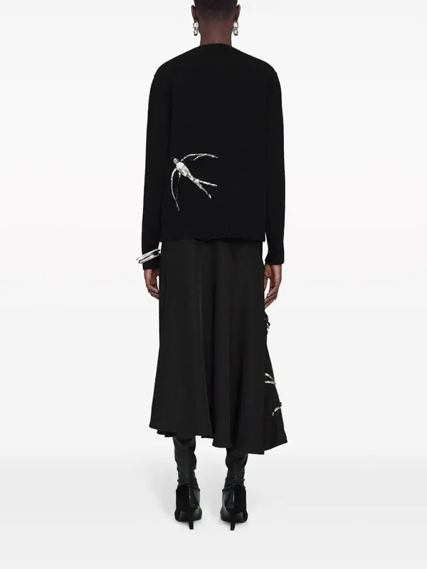 JIL SANDER Sequin-embroidered Asymmetric Flared Midi Skirt