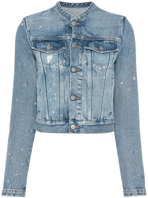 MAISON MARGIELA Distressed Denim Jacket - Blue