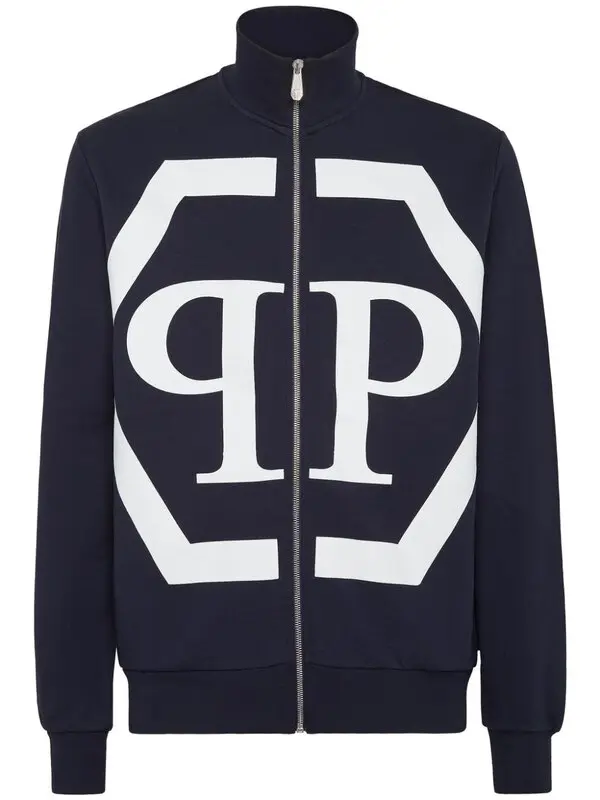 Philipp Plein Hexagon Logo-print Sweatshirt - Blue