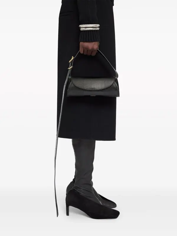 JIL SANDER Cannolo Snakeskin-effect Shoulder Bag
