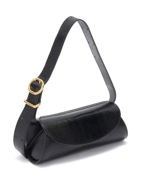 JIL SANDER Cannolo Snakeskin-effect Shoulder Bag