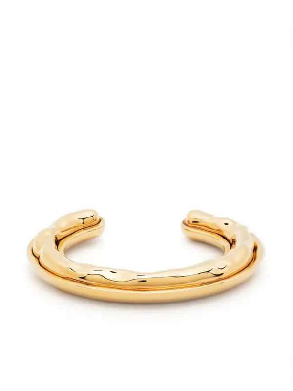 JIL SANDER Polished-finish Cuff Bracelet - Yellow