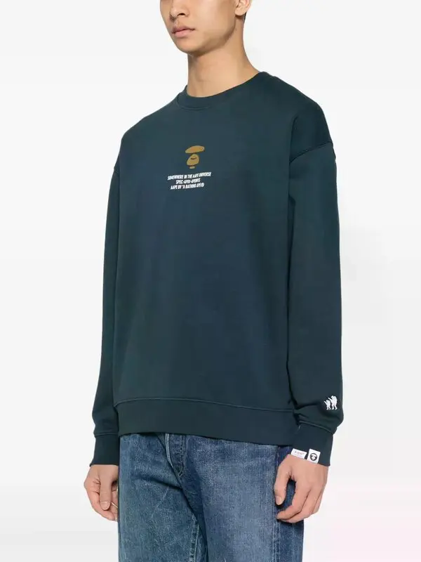 AAPE BY *A BATHING APE Slogan-print Cotton-blend Sweatshirt