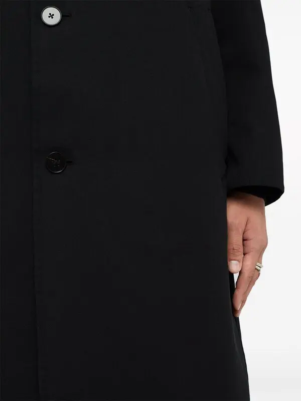 JIL SANDER Notched-lapel Single-breasted Coat - Black