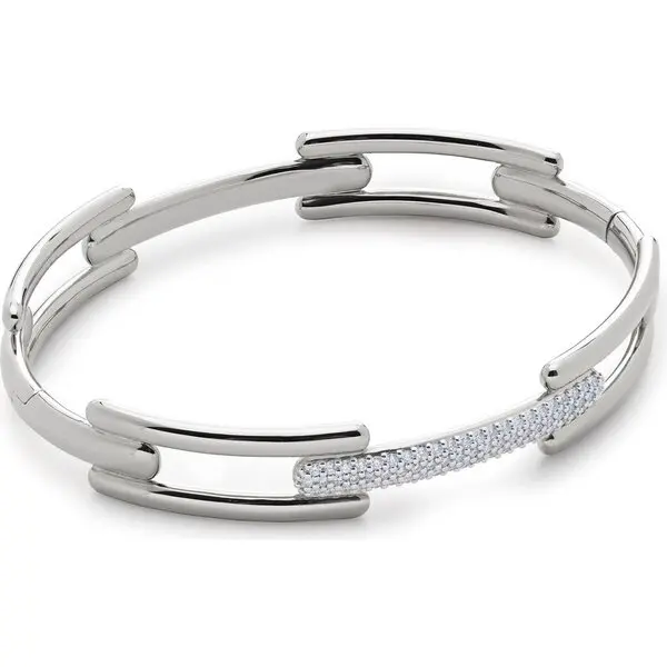 Monica Vinader Lab Created Diamond Pavé Bangle - Sterling Silver