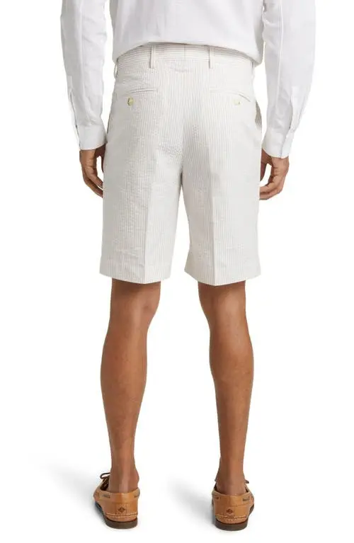 Berle Flat-front Seersucker Shorts