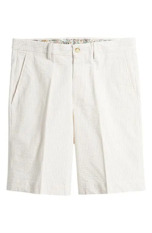 Berle Flat-front Seersucker Shorts