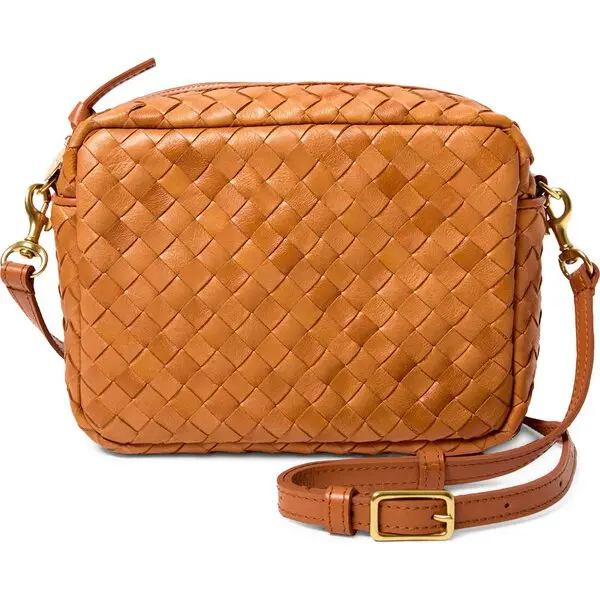 Clare V. Midi Sac Woven Crossbody Bag - Natural Medium Woven Leather