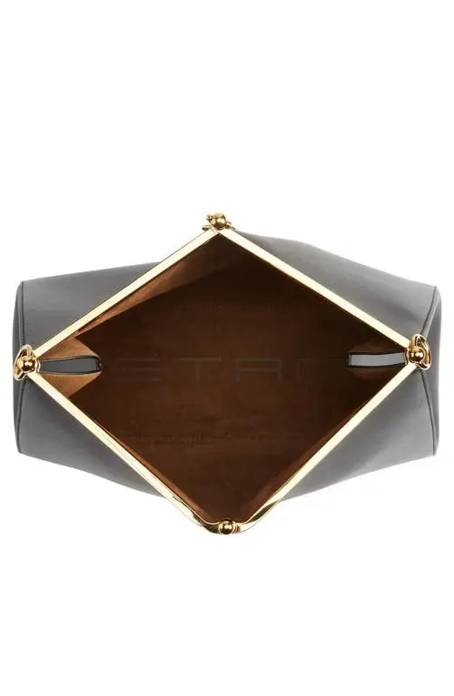 Etro Vela Leather Shoulder Bag - Black
