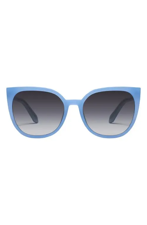 Quay Staycation 49mm Gradient Cat Eye Sunglasses - Hydrangea/smoke