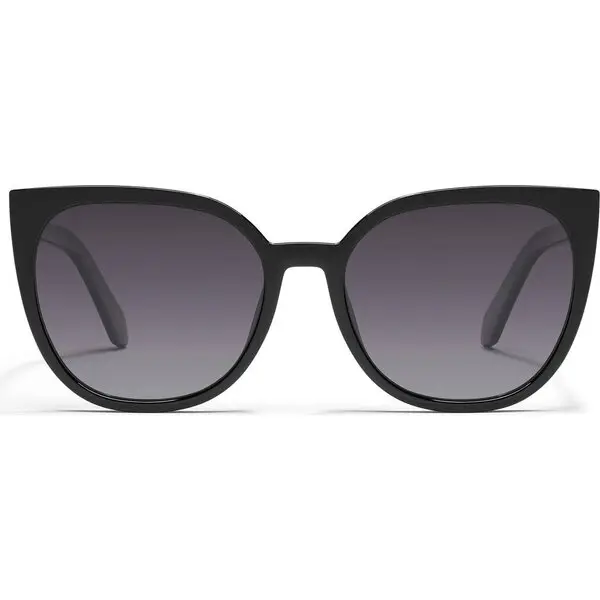 Quay Staycation Polarized Cat Eye Sunglasses - Black/smoke Polarized