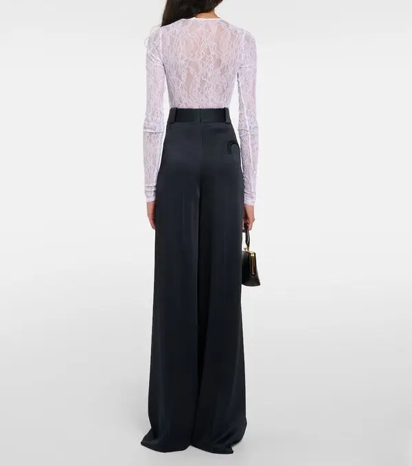 Wardrobe.NYC Floral Chantilly Lace Bodysuit