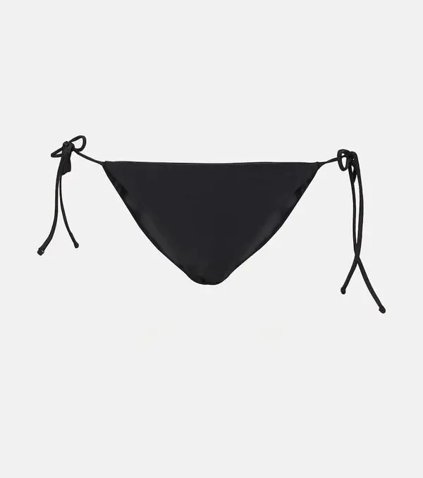 Jade Swim Ties Low-rise Bikini Bottom - Black