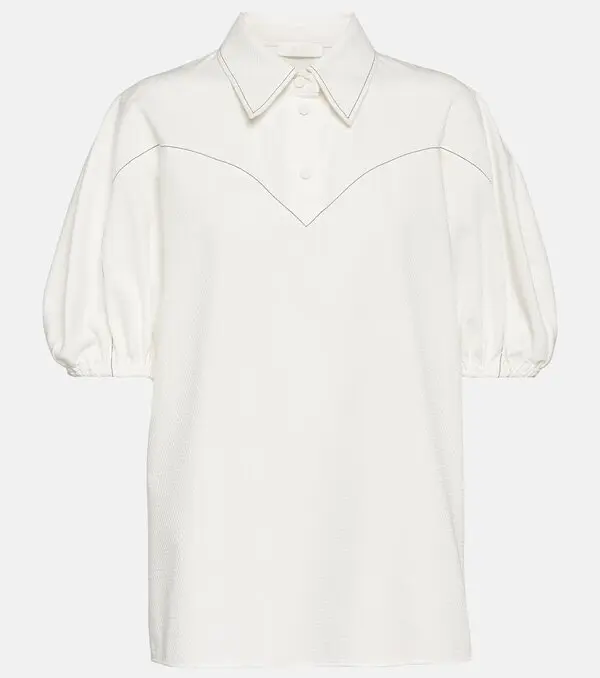 Chloé Puff-sleeve Cotton Blouse
