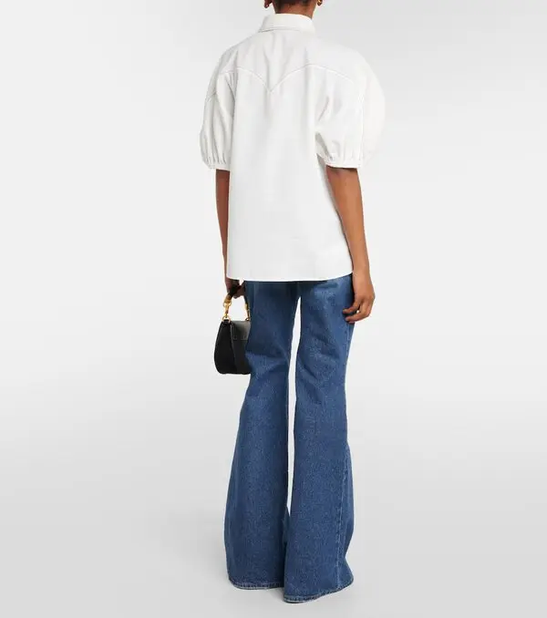 Chloé Puff-sleeve Cotton Blouse