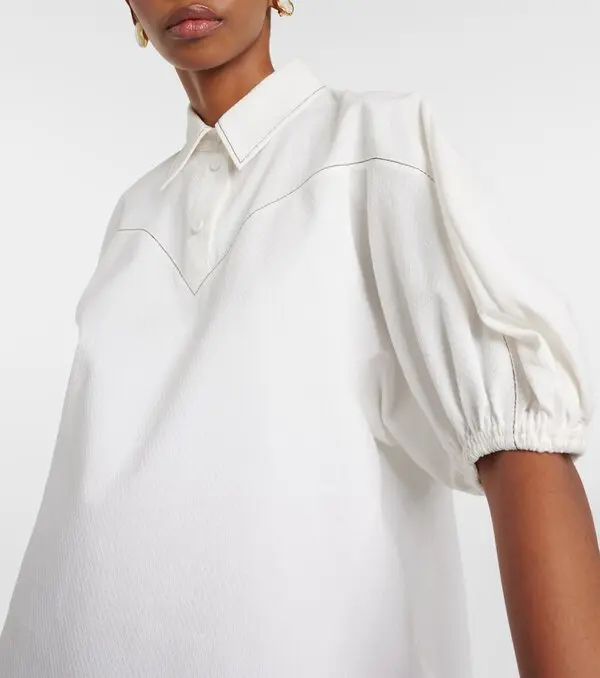 Chloé Puff-sleeve Cotton Blouse