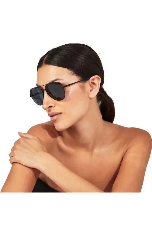 Kurt Geiger Shoreditch Aviator Sunglasses - Black/gray
