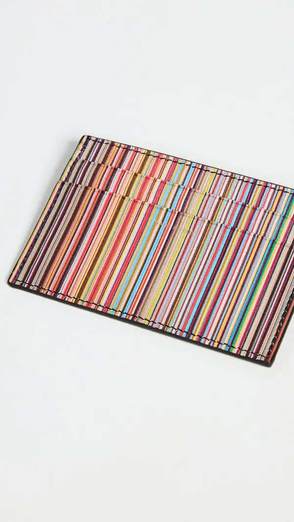 Paul Smith Multi Stripe Card Case - Blacks