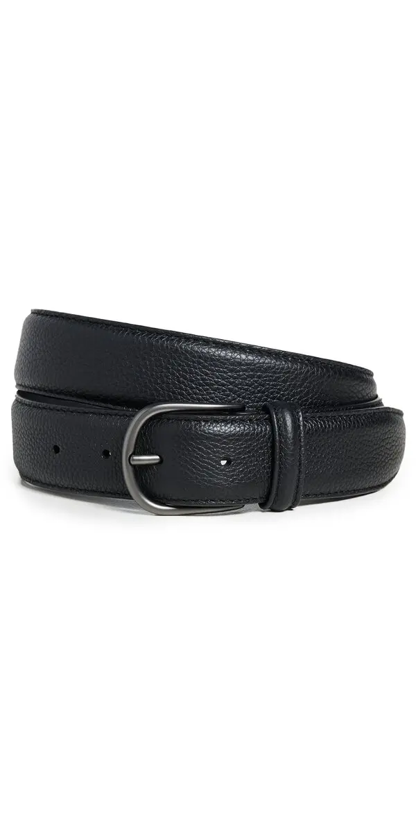 Anderson's Textured Leather Belt - Black N1