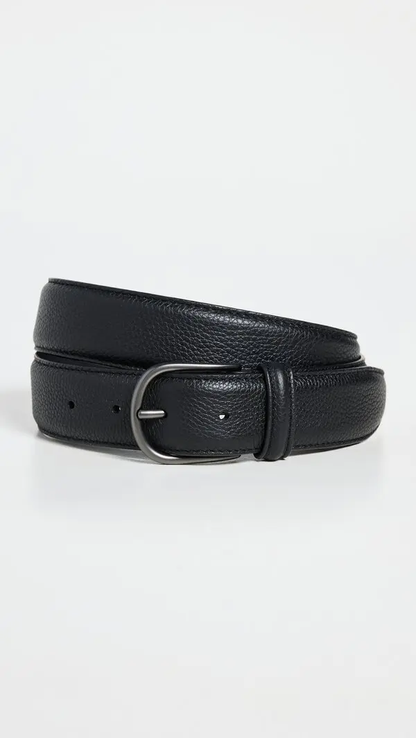 Anderson's Textured Leather Belt - Black N1