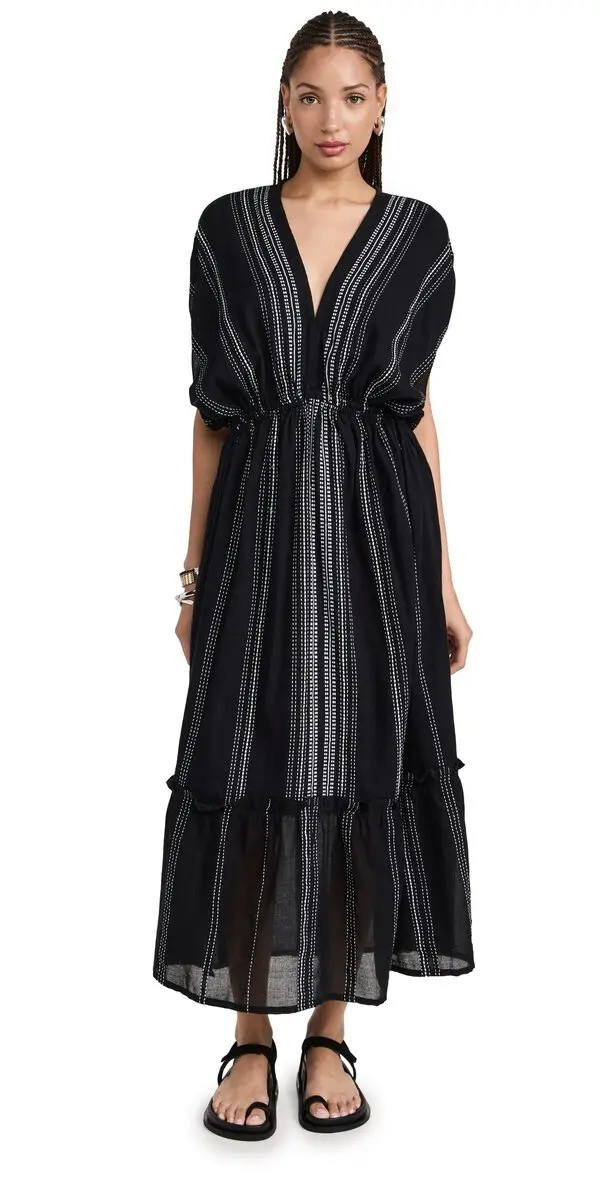 LEMLEM Leliti Plunge Neck Dress - Black