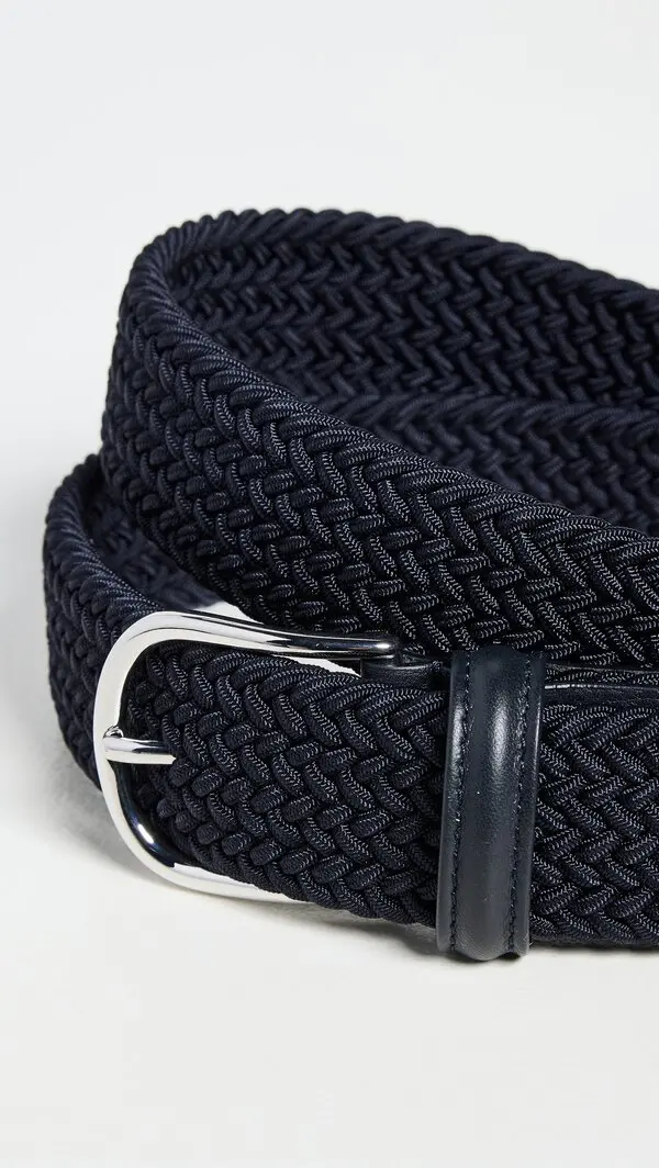 Anderson's Braided Woven Belt - Navy B1